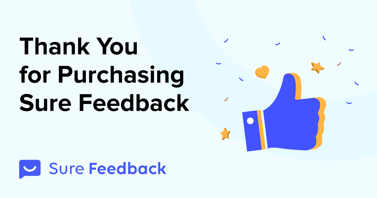 Thank You for Purchasing SureFeedback Professional Plan!